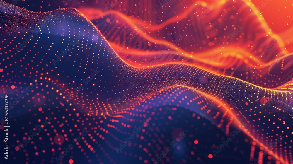 abstract background of a geometric representation of nano particles ...