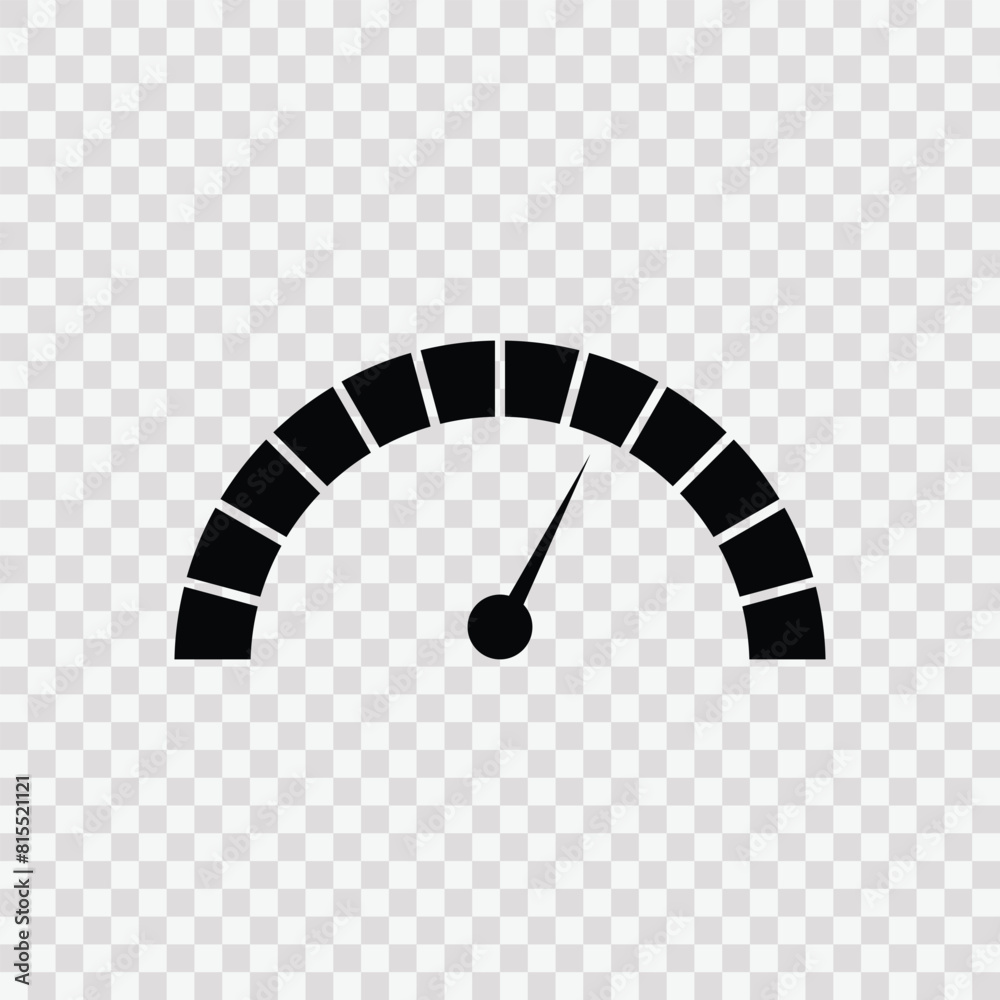 Speedometer isolated on png background. Electric car gauge scales and ...