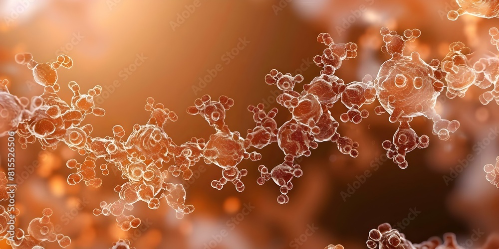 Visual of IgG antibody protein structure at a molecular level. Concept ...