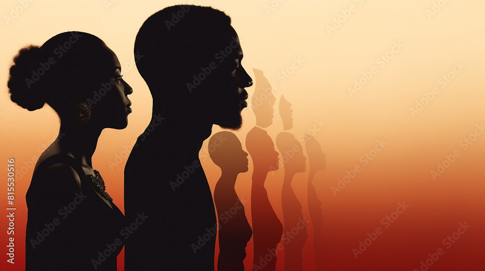 Silhouette Profiles of Black Community Members: Fighting Racism and ...
