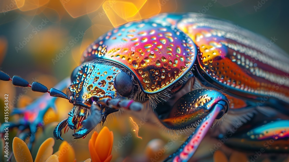 Foto de Behold the surreal charm of a close-up shot of a metallic-hued ...
