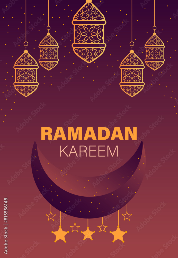 Happy ramadan mubarak islamic vector poster template, Ramazan mubaruk ...