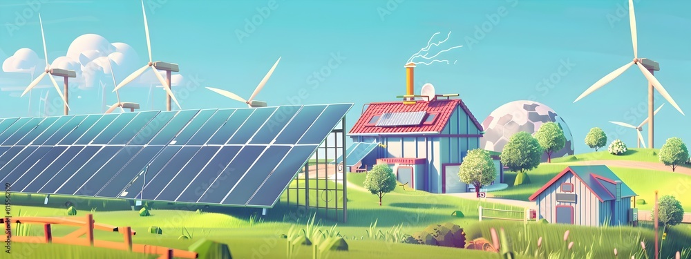 Animated Infographic Illustrating the Photovoltaic Solar Energy Process ...