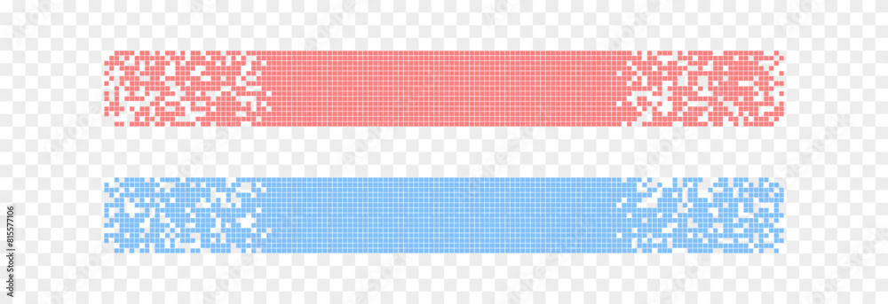 Set of color pixel banners. Vector pixel banners for headers png ...