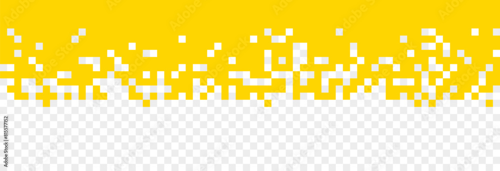 Vector pixel background png. Yellow pixel banner png. Banner for design ...