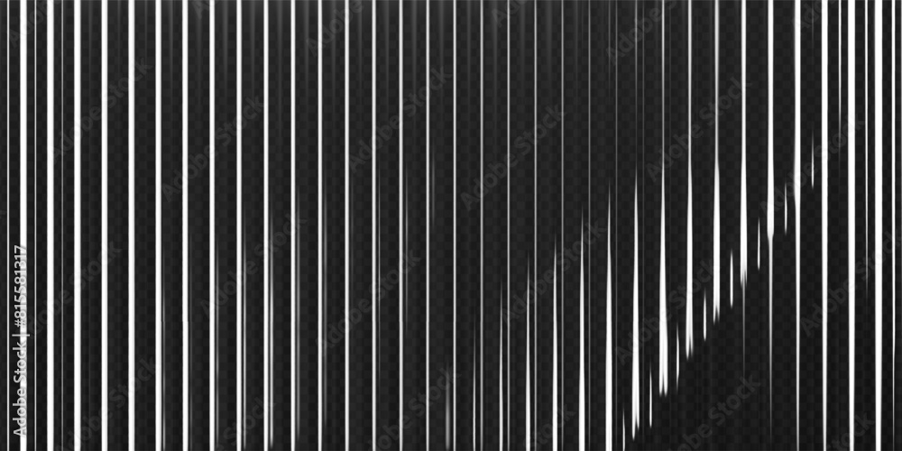 3d transparent ribbed glass background with refraction effect. Reeded ...