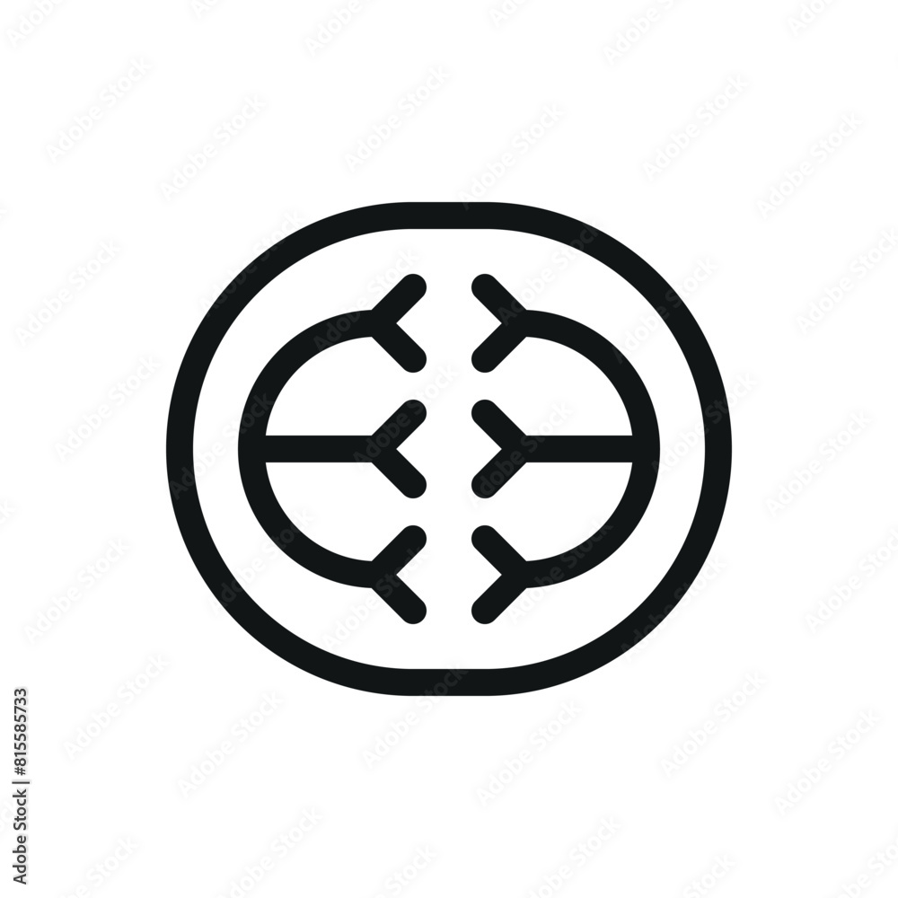 Anaphase isolated icon, free mitosis vector symbol with editable stroke ...