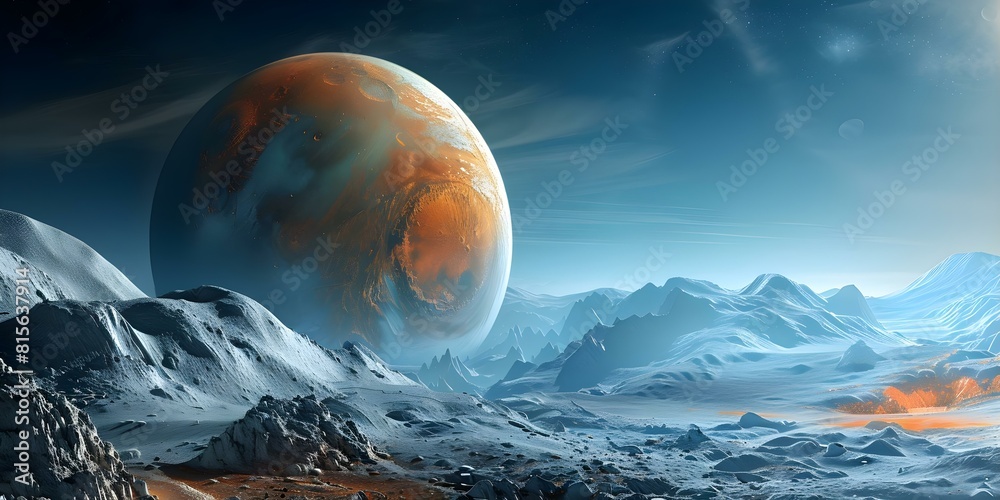 Visual representation of planet undergoing terraforming blending ...