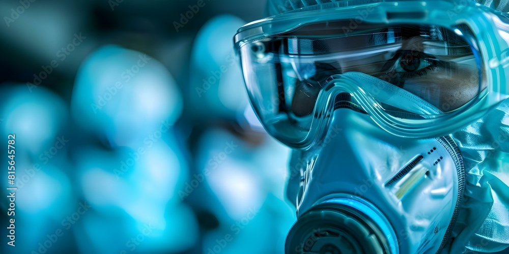 ภาพประกอบสต็อก Promoting Safety and Health at Work through PPE on World ...