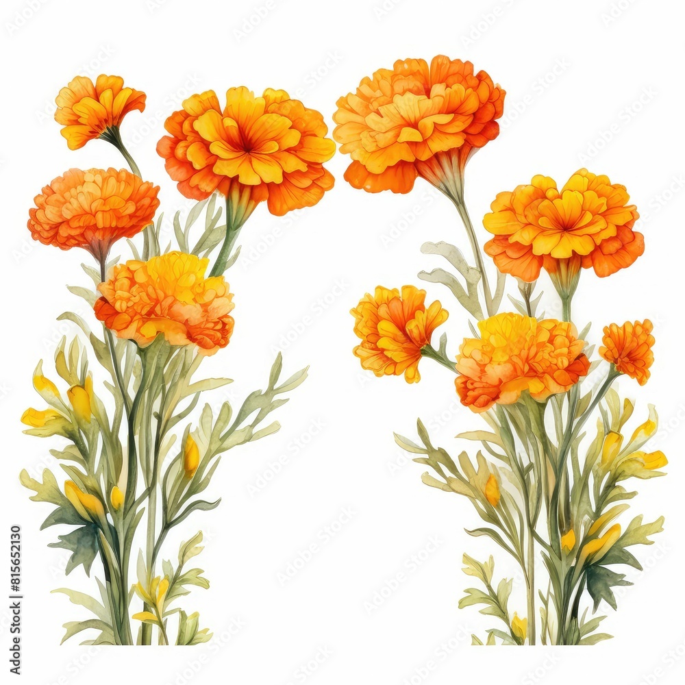 Marigold Themed Frame Or Border For Photos And Text With Orange And