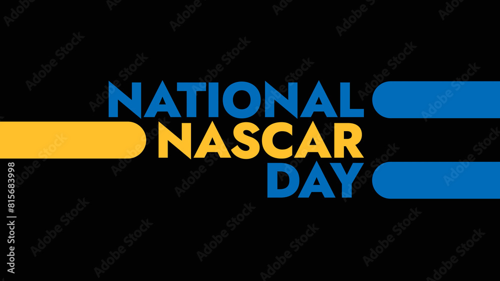 National NASCAR Day colorful text on a black background great for ...