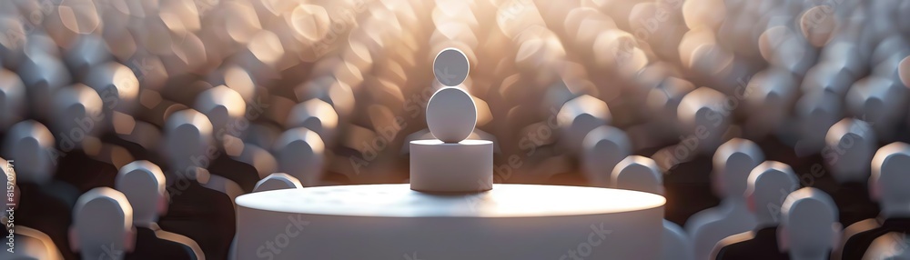 Leadership Development Podium Show a 3D podium with a leadership icon ...