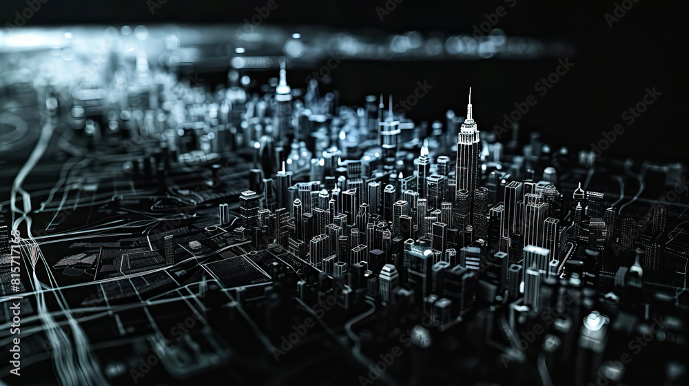ภาพประกอบสต็อก Technical visual illustration, mountain 3D LiDAR GIS ...