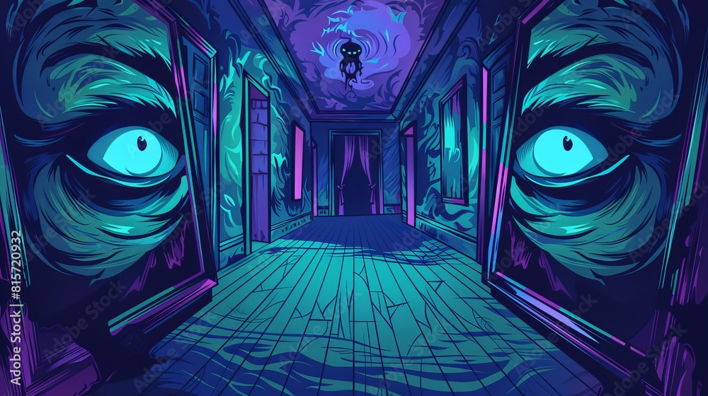 Infernal horror interior design with haunted eyes just in time for ...