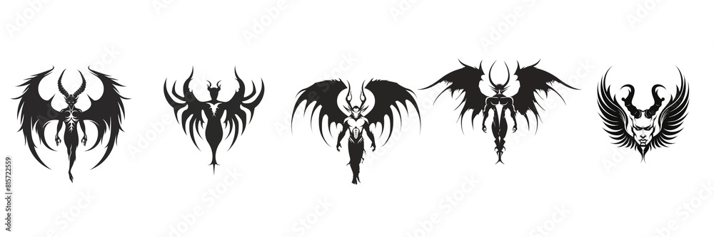 Set of A black minimalist logo with a twist, combining elements of an ...