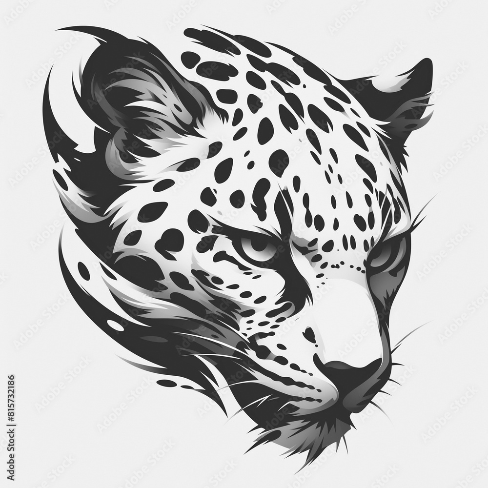 Leopard badge creative illustration for t-shirt design. Leopard concept ...