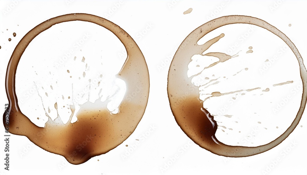 spilled coffee ring circle round distressed shabby stain isolated png ...