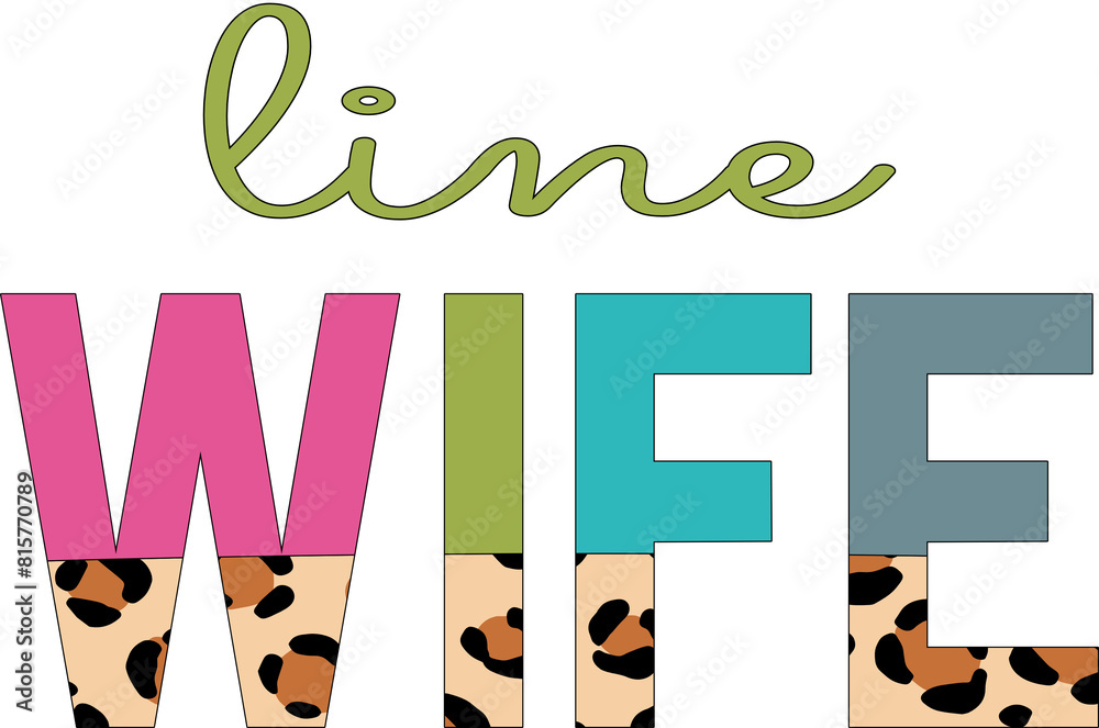Half leopard cheetah Sublimation png Line Wife Leopard Print Text ...