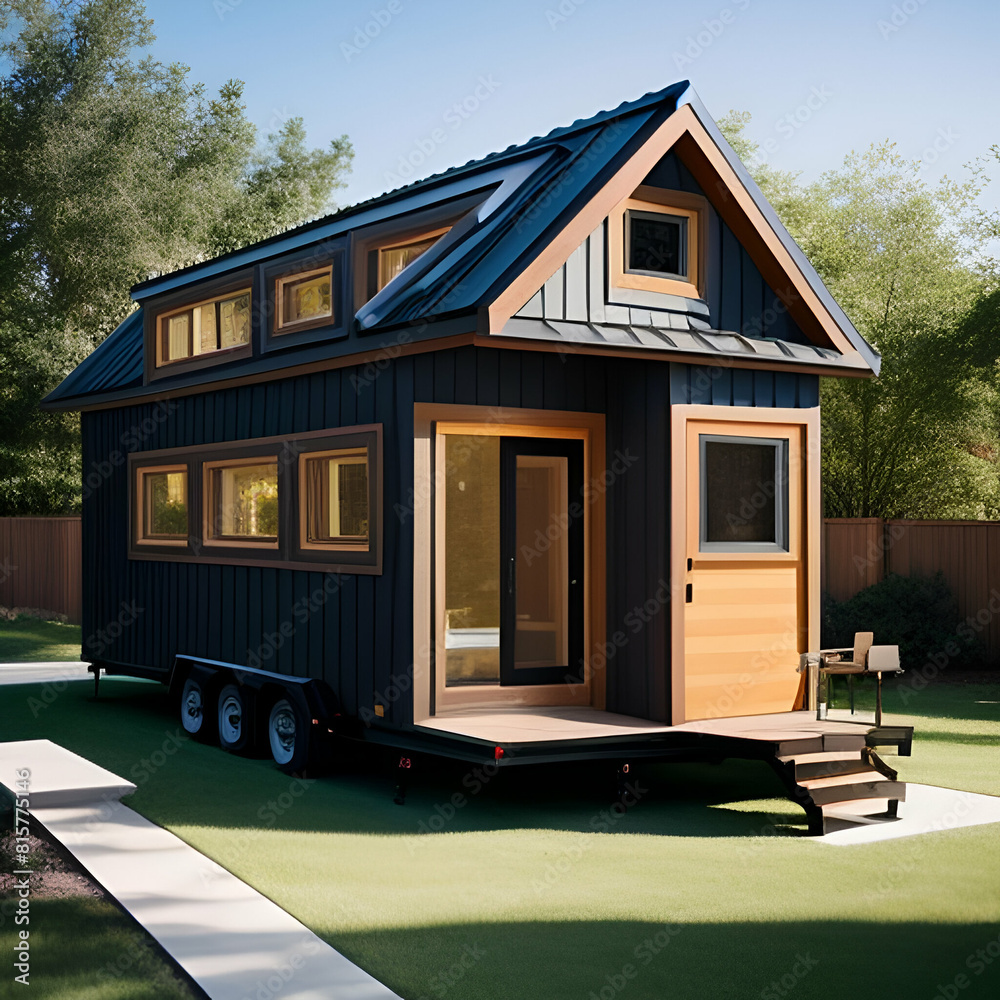 ADU or accessory dwelling unit also known as a tiny house. Concept Tiny ...