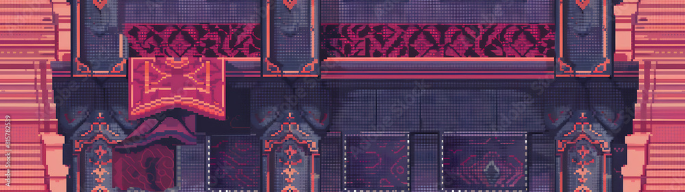 8-Bit RPG Royal Chamber Carpet Texture - Seamless tile. Endless and ...