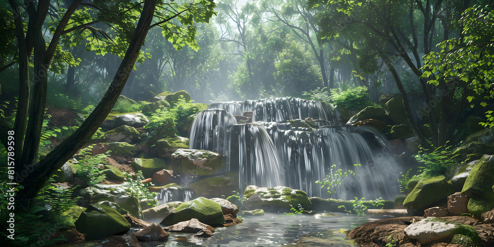 Unveiling the Serene Waterfall Hidden in the Forest Peaceful Haven: A ...