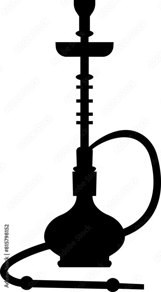 hookah icons black , Shisha Icon symbol , isolated on Transparent ...