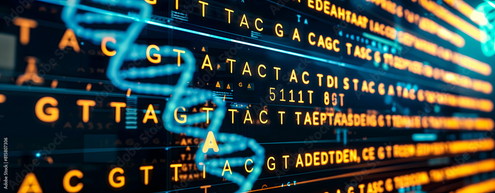 CRISPR technique of genetic manipulation. Abstract background for ...