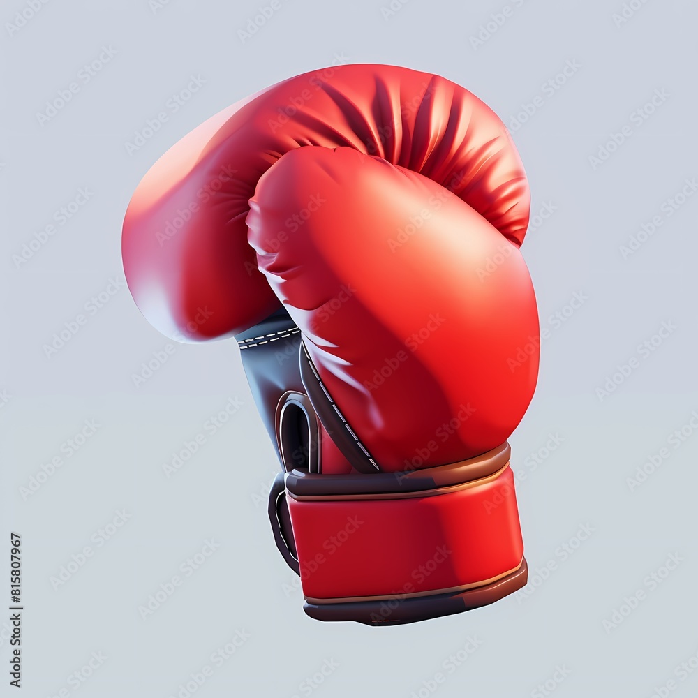Boxing Glove icon, 3D render, white background, generative AI Stock ...