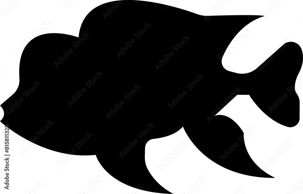 fish icons showing aquatic animals with various fins, scales, tails and ...