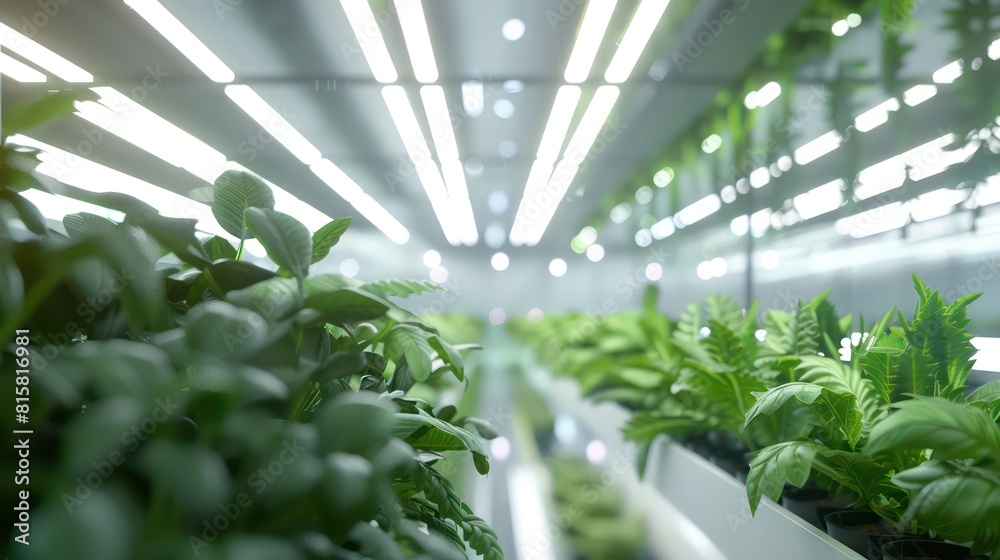 vertical farming indoor room, people on the plantation Stock Photo ...