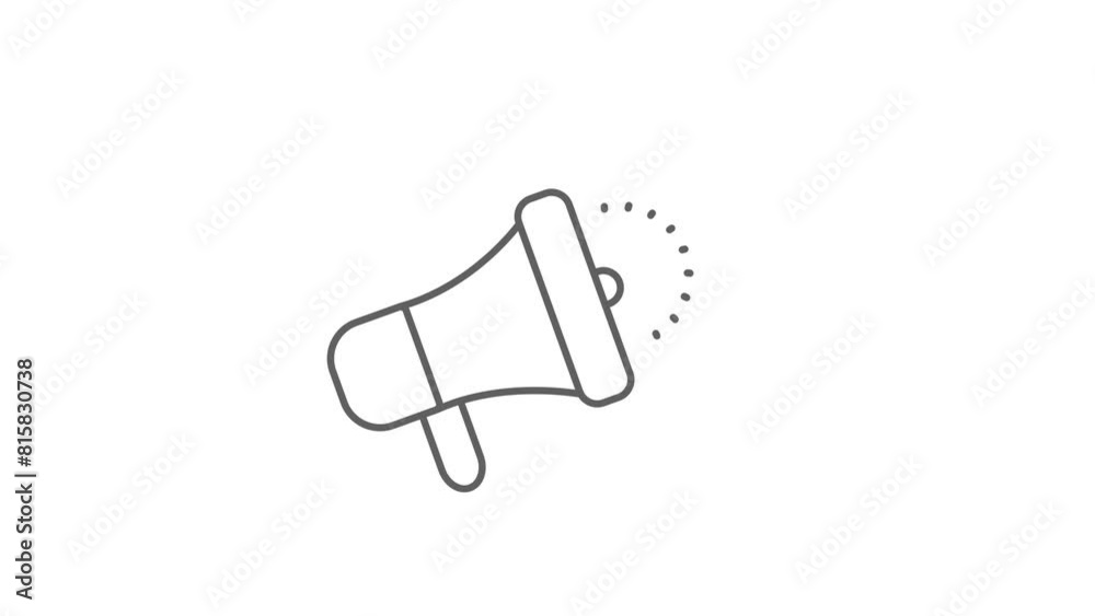 loudspeaker footage animation bar 2d line art full hd 4k Stock Video ...