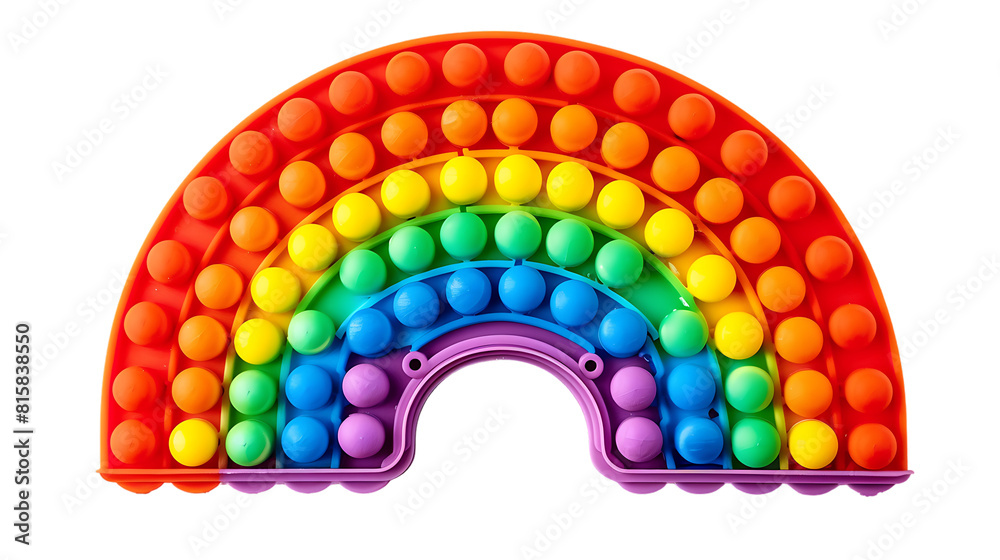 Rainbow pop it fidget toys isolated on transparent background Stock ...