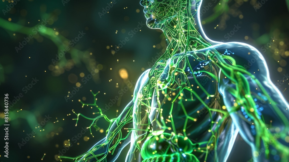 This lymph image shows the clear flow of lymph through the lymphatic ...