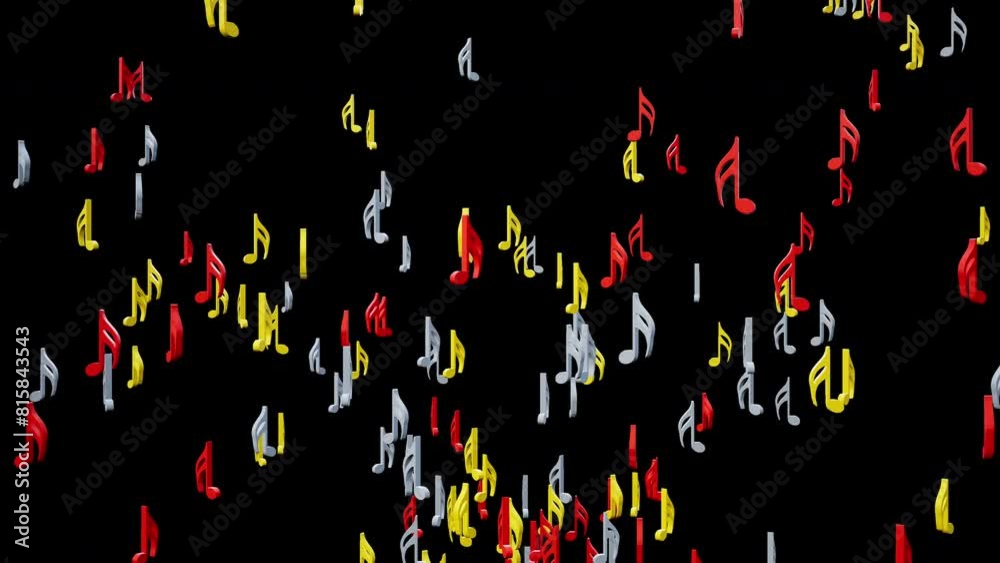 Concept of flowing music tracks with symphony of rhythm and melodies ...