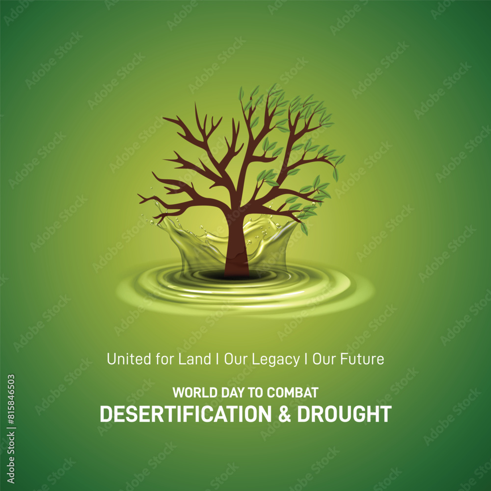 Earth Day or World Environment Day, Combat Desertification and Drought ...