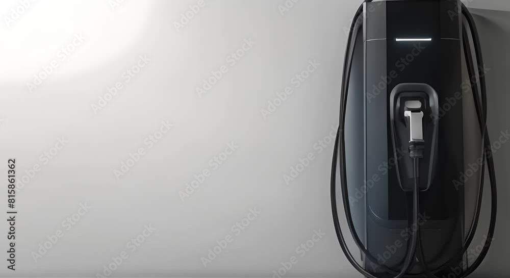 Electric car charging station on white background isolated image ...