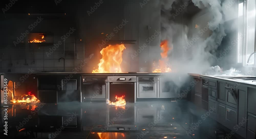 Creating a k Animated Video of a Kitchen Fire Accident on a Virtual ...