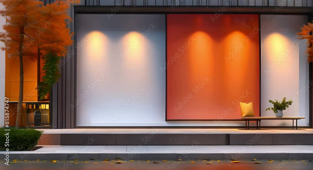 Outdoor store sign mockup for a shops exterior wall. Concept Store ...