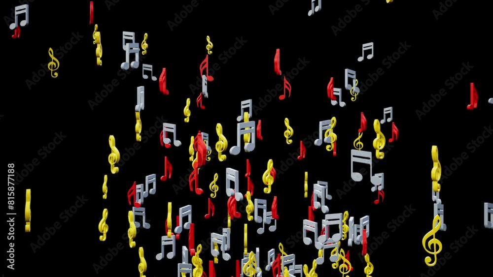 Concept of flowing music tracks with symphony of rhythm and melodies ...