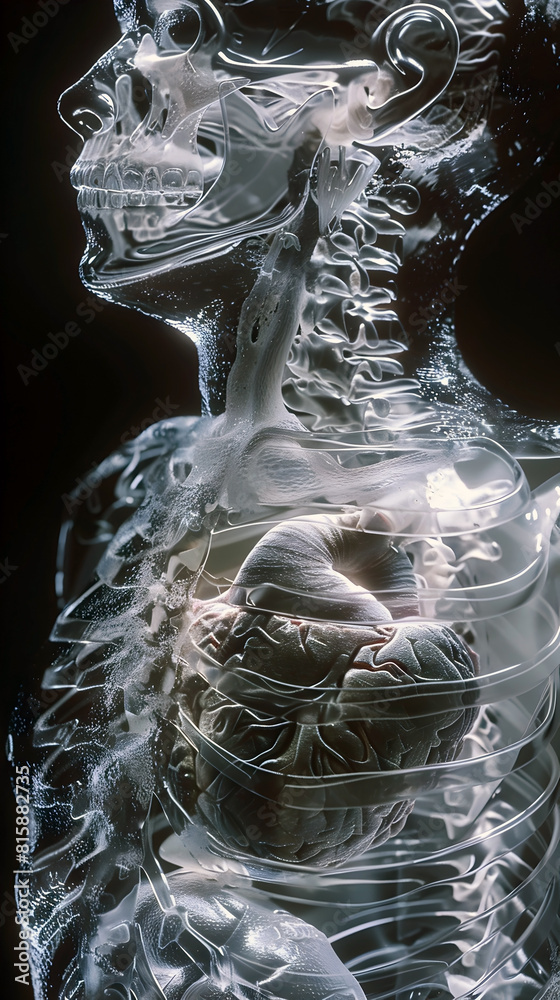 Detailed X-Ray Examination of the Human Torso Revealing the Intricate ...