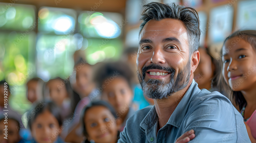Supportive parent encouraging child s school presentation with positive ...