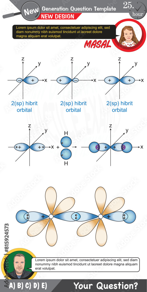 Chemistry, chemical concepts, High school, middle school, exam question ...