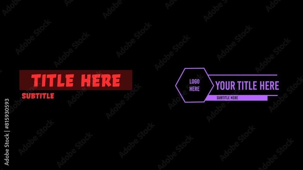 Retro Old School Video Game Lower Thirds Bundle Stock Template | Adobe ...