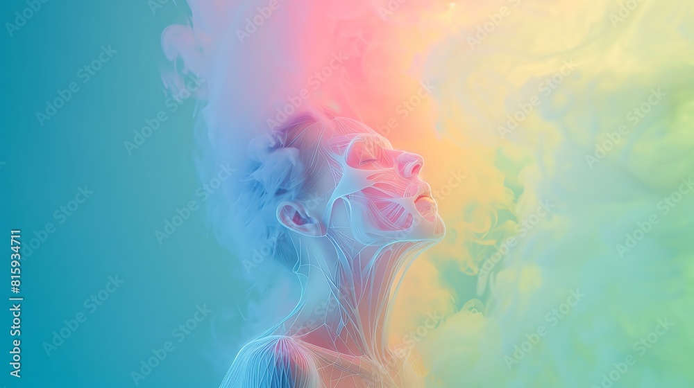 Animation of airway irritation caused by smoke inhalation, top view ...
