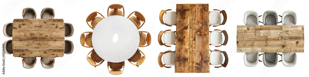 Dining room top view on marble table 3d render 3d, Top View of Rustic ...