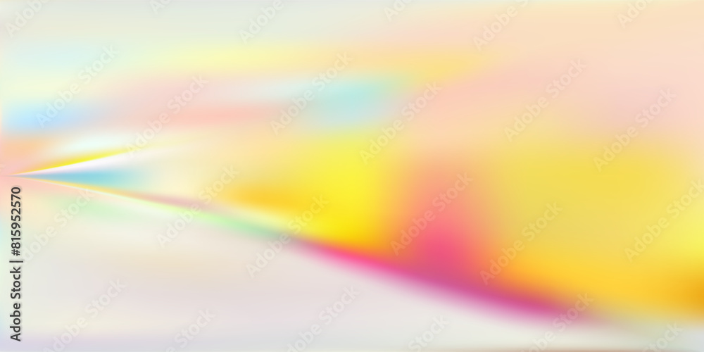 A refracted ray of light passing through a prism as an overlay layer ...