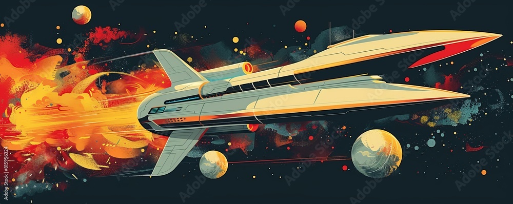 A time-traveling vessel navigating the currents of the space-time ...