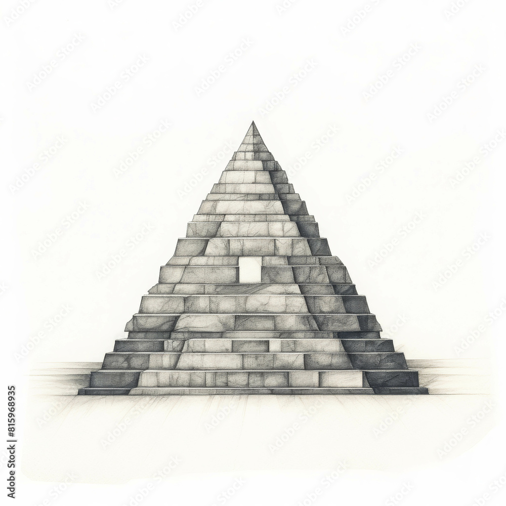The Pyramids of Giza, monumental stone structures with smooth sloping ...