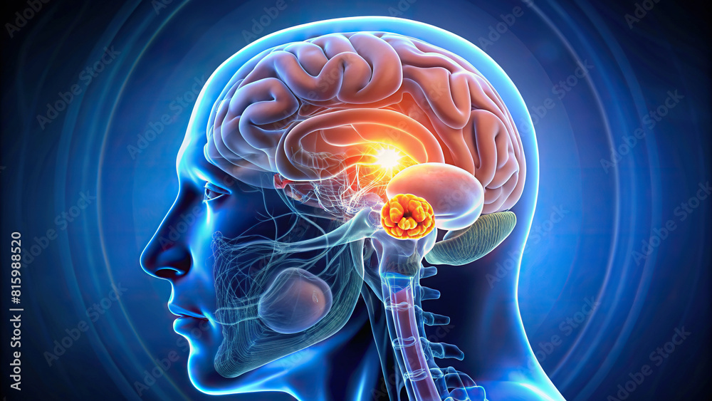 A detailed model of the hypothalamus integrated into a larger brain ...