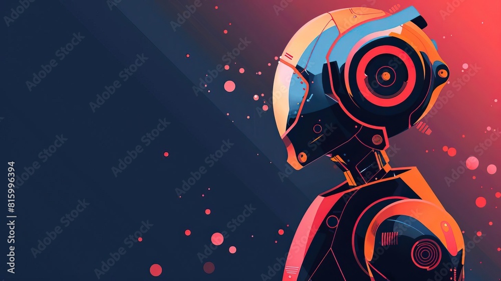 Ai Algorithmic Robot In Side View A Robot Processing Tasks Based On Advanced Algorithms